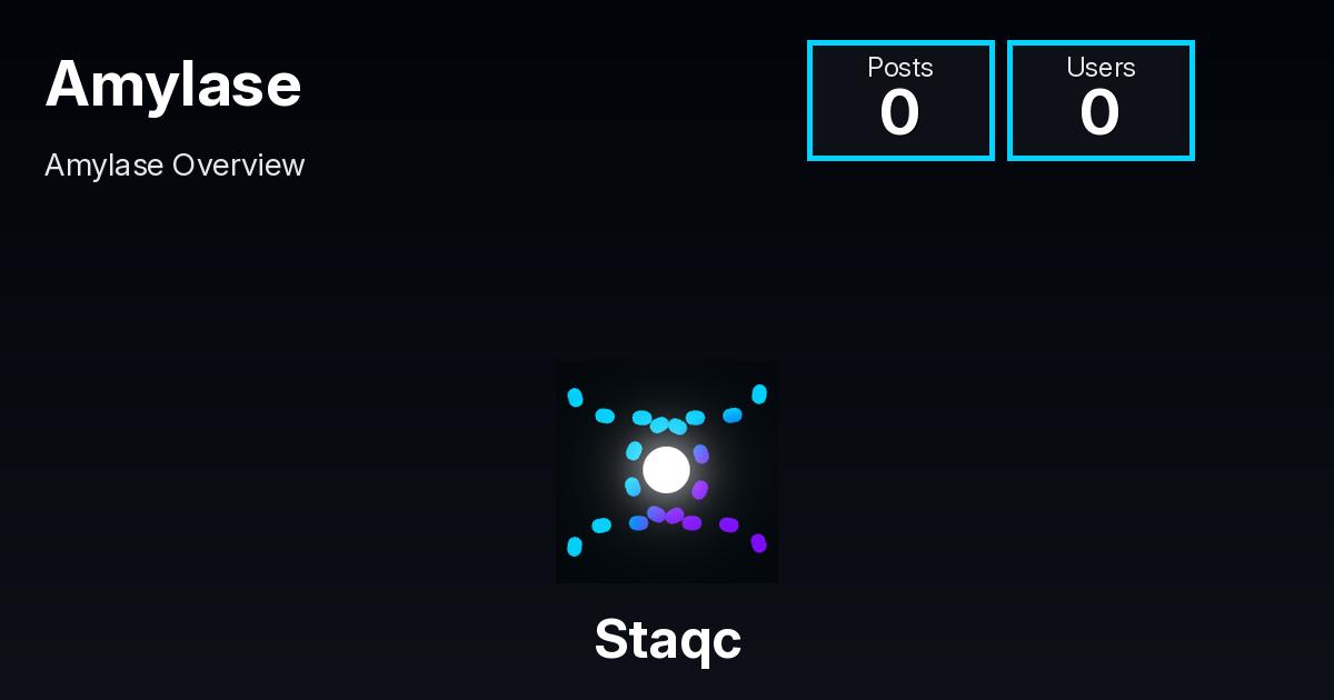 Amylase | Staqc | Track and Analyze Your Health Data