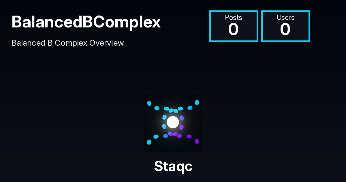 Balanced B Complex | MegaFood | Staqc | Track and Analyze Your Health Data