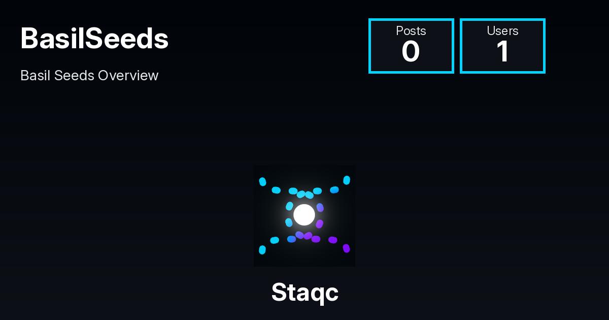 Basil seeds | Staqc | Track and Analyze Your Health Data