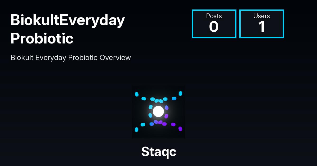 Biokult Everyday Probiotic | Supplement DetailsStaqc | Track and ...