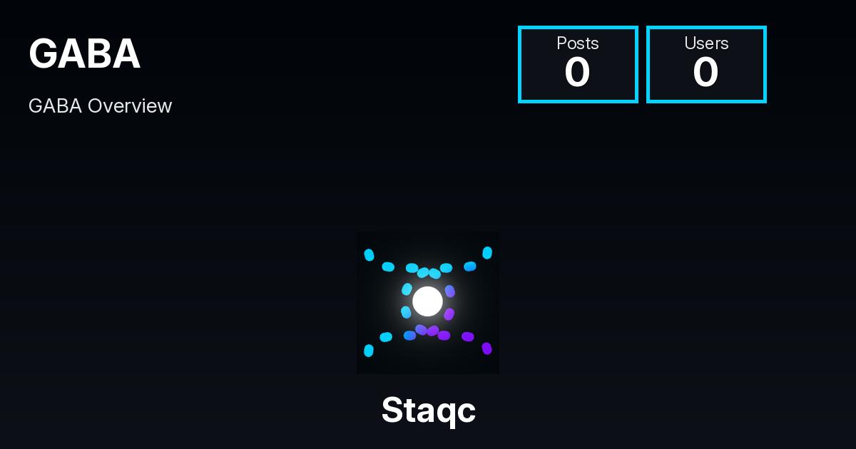 GABA | Supplement DetailsStaqc | Track and Analyze Your Health Data