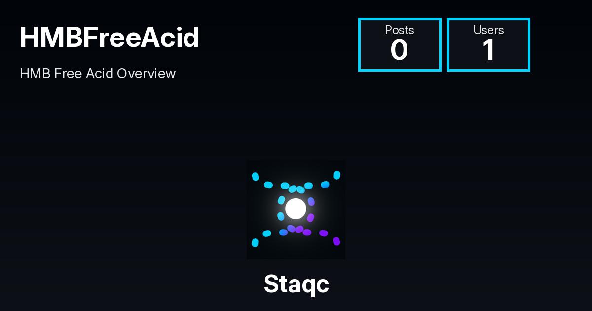 HMB Free Acid | Supplement DetailsStaqc | Track and Analyze Your Health ...