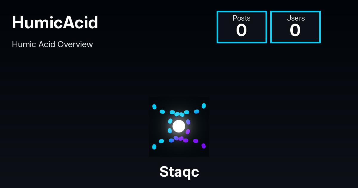 Humic Acid | Supplement DetailsStaqc | Track and Analyze Your Health Data
