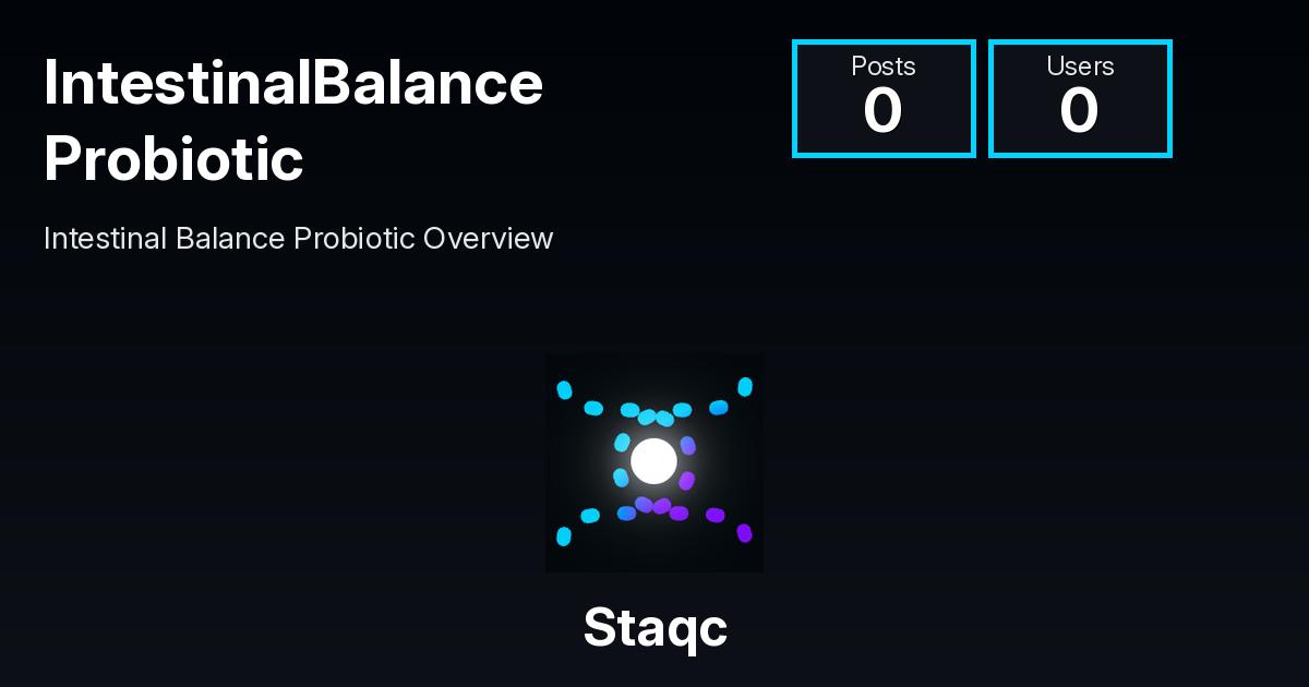 Intestinal Balance Probiotic | BioHealth Labs | Staqc | Track and ...
