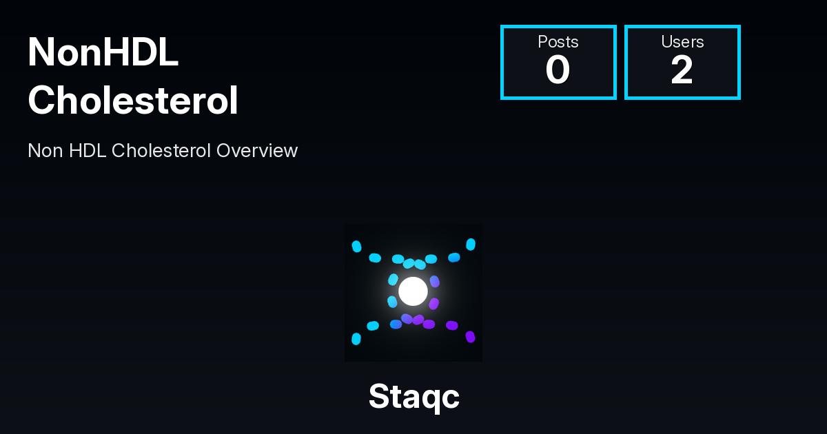Non HDL Cholesterol | Staqc | Track and Analyze Your Health Data