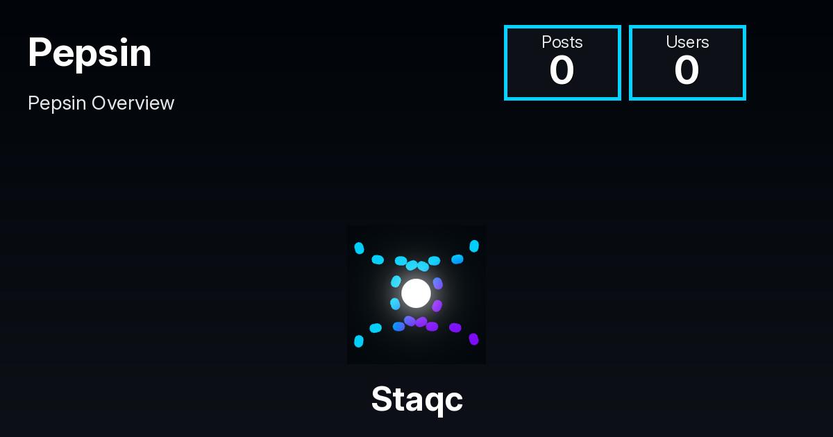 Pepsin | Supplement DetailsStaqc | Track and Analyze Your Health Data