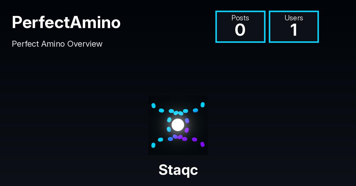 Perfect Amino | Supplement DetailsStaqc | Track and Analyze Your Health ...
