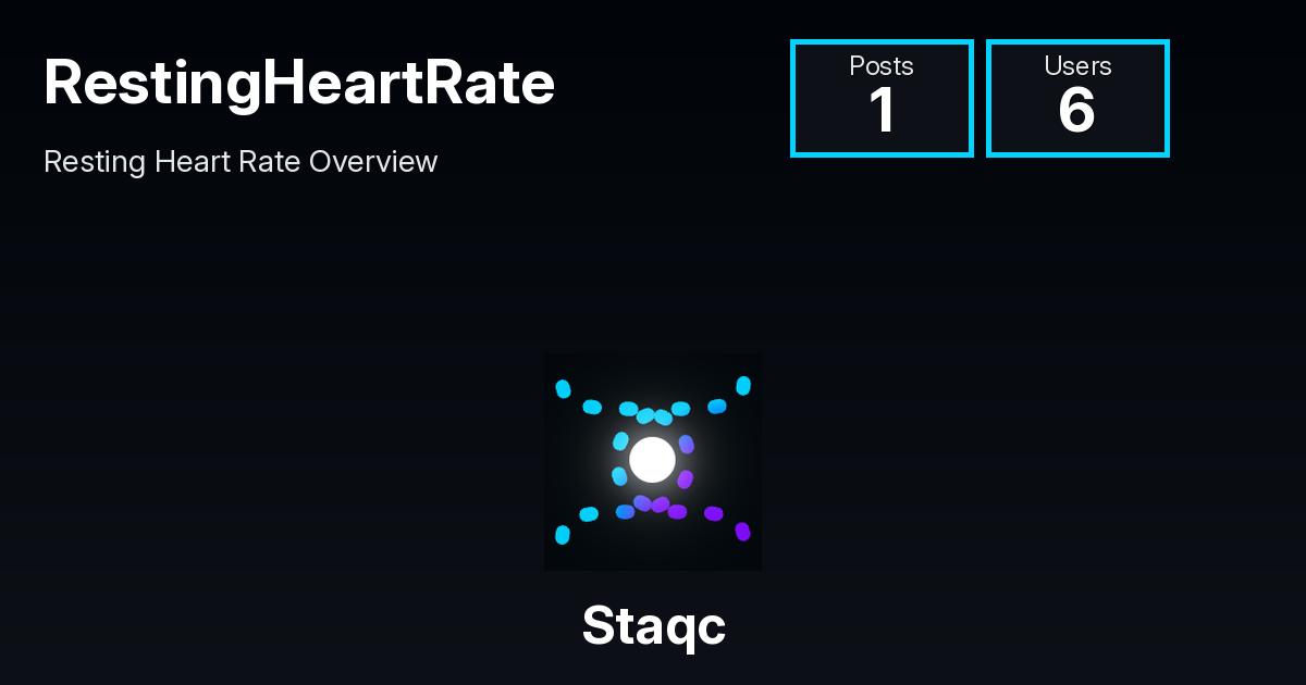 Resting Heart Rate | Staqc | Track and Analyze Your Health Data