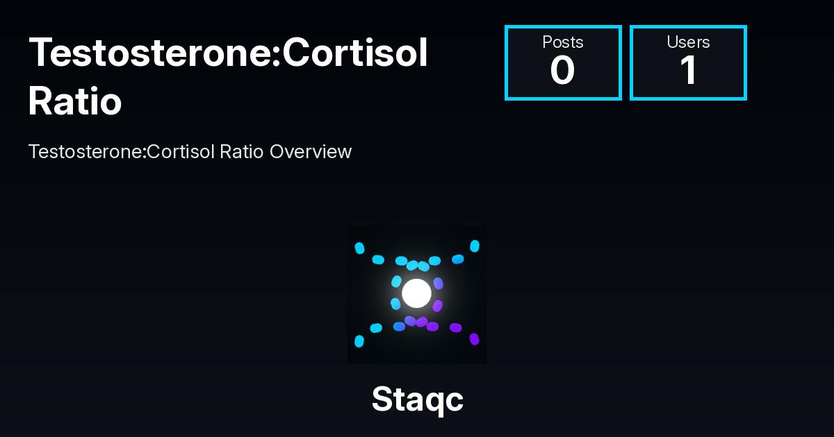 Testosterone:Cortisol Ratio | Staqc | Track and Analyze Your Health Data
